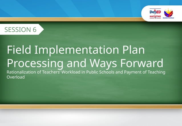 Field Implementation Plan and Ways Forward.pptx