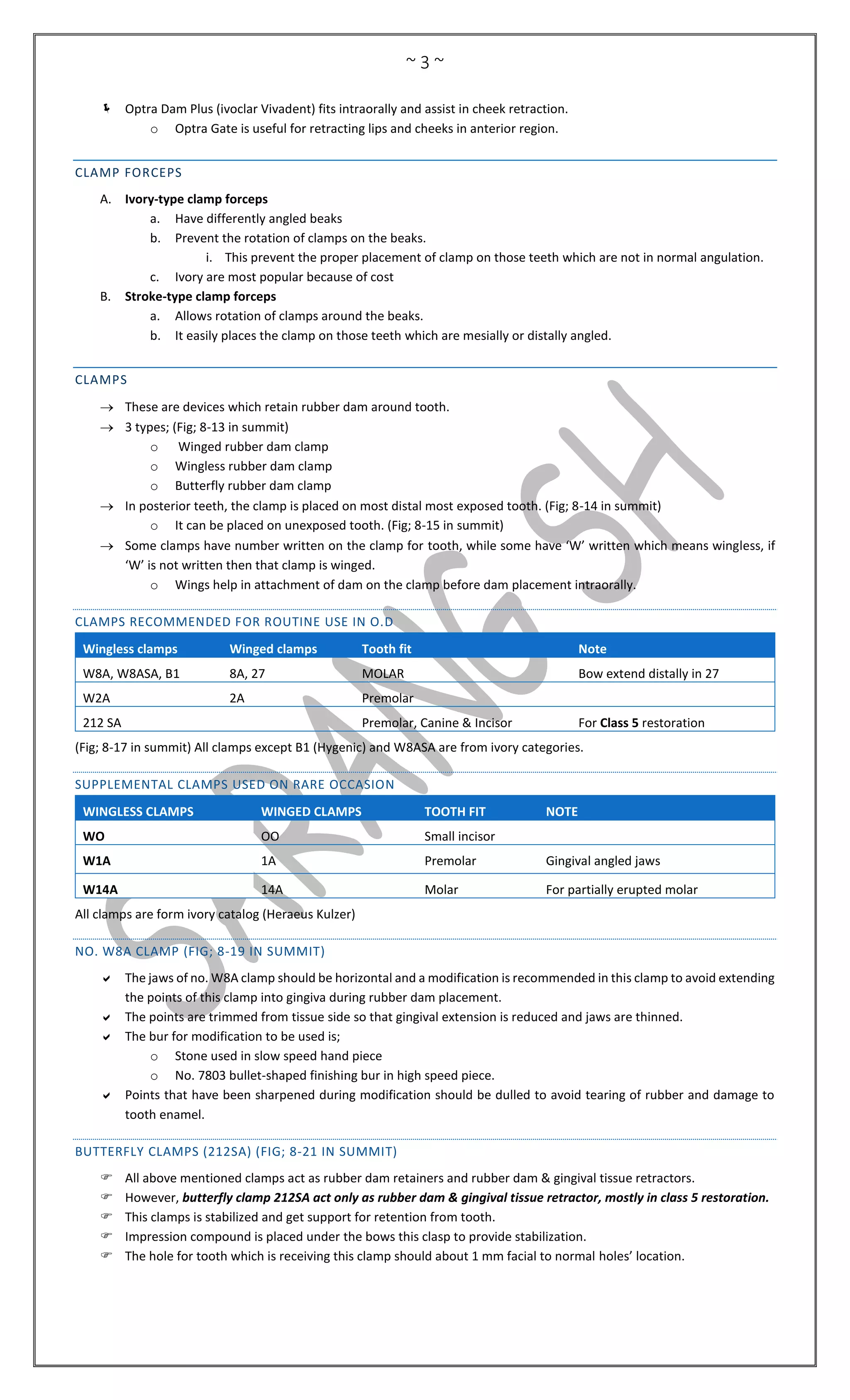 Field Isolation in Dentistry (Rubber Dam) | PDF