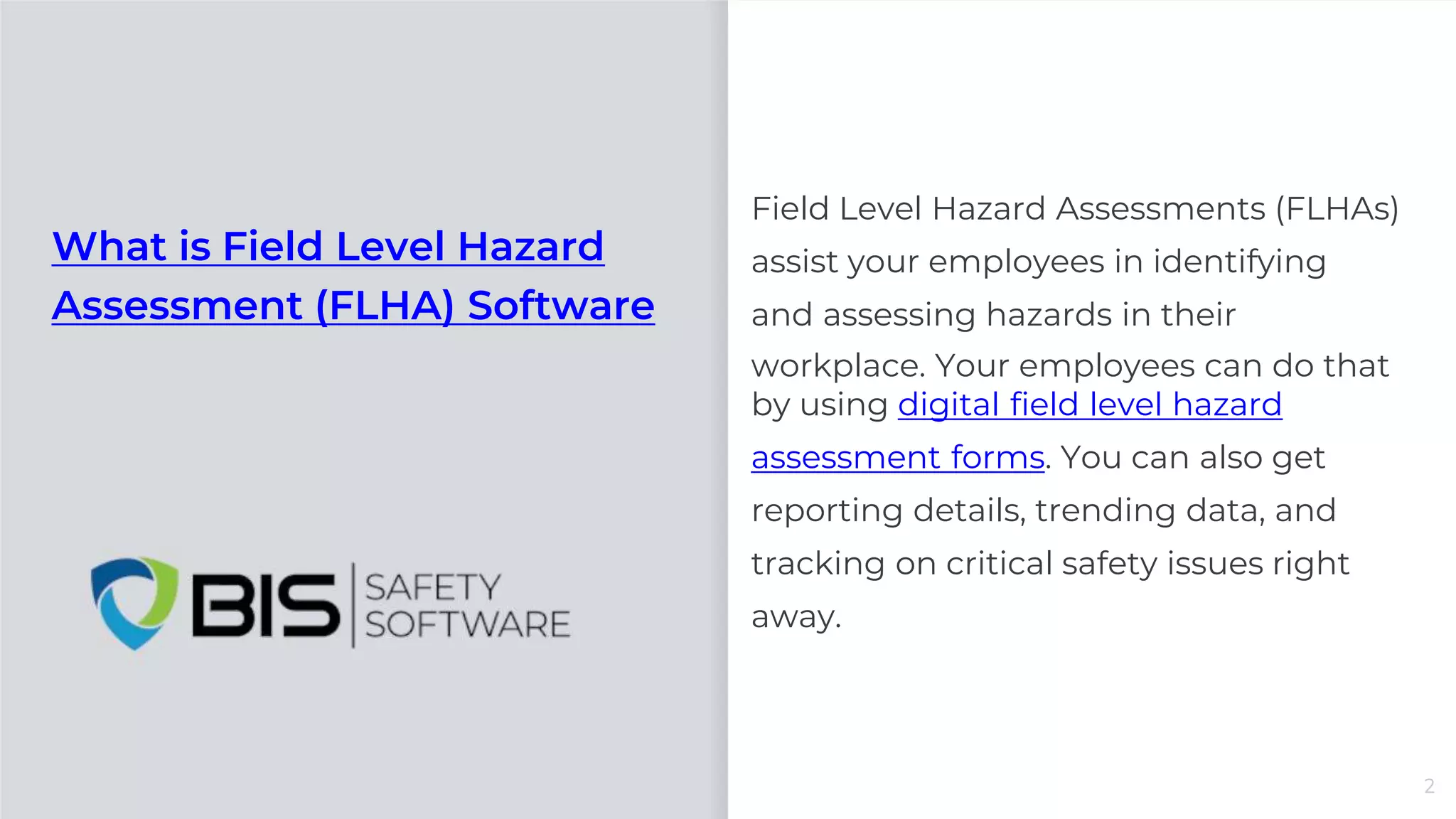 Field Level Hazard Assessment (FLHA) Software | PPTX