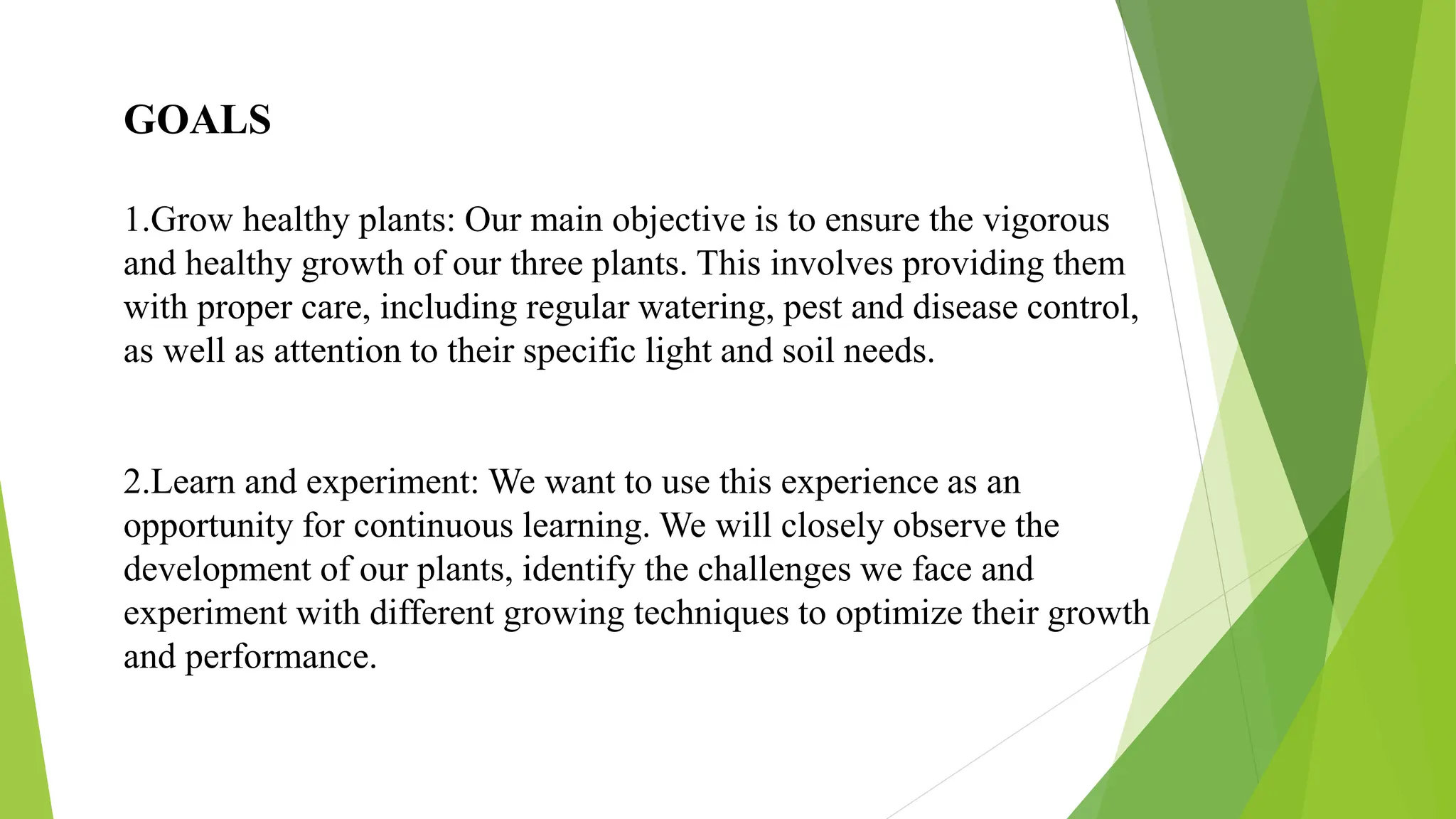 FIELD LOGGING.pptx Proceso de siembra de tres plantas. | PPT