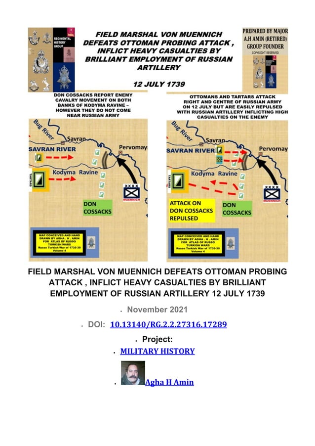 FM Muennich defeats Ottoman attack with artillery fire | PDF