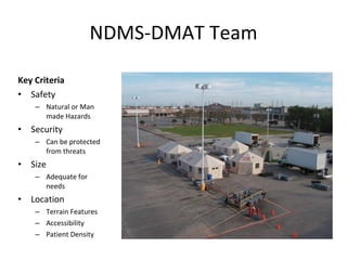 Field medical site selection during disasters | PPT