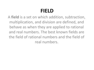 Field of rational numbers | PPT