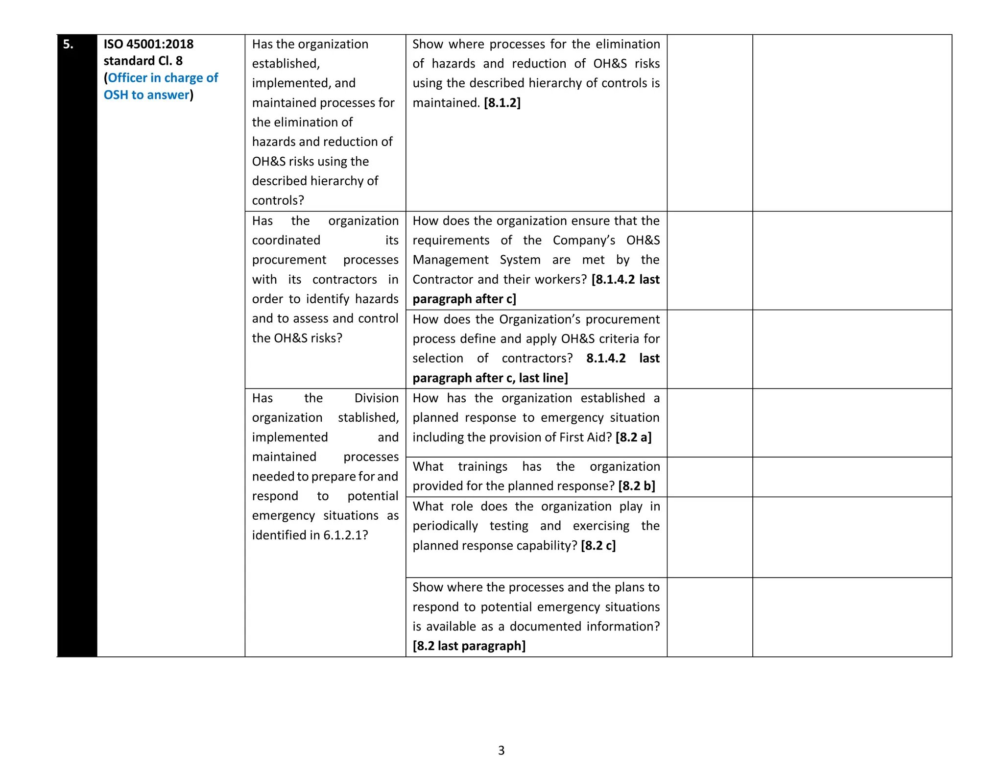 Field Operation OSH Management System Checklist.pdf