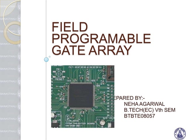 Field Programable Gate Array Pptx Programming Languages Computing