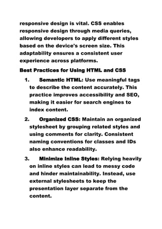 Field Project On A Tours and Travel Website Using HTML CSS | PDF