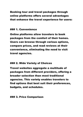 Field Project On A Tours and Travel Website Using HTML CSS | PDF | Free ...