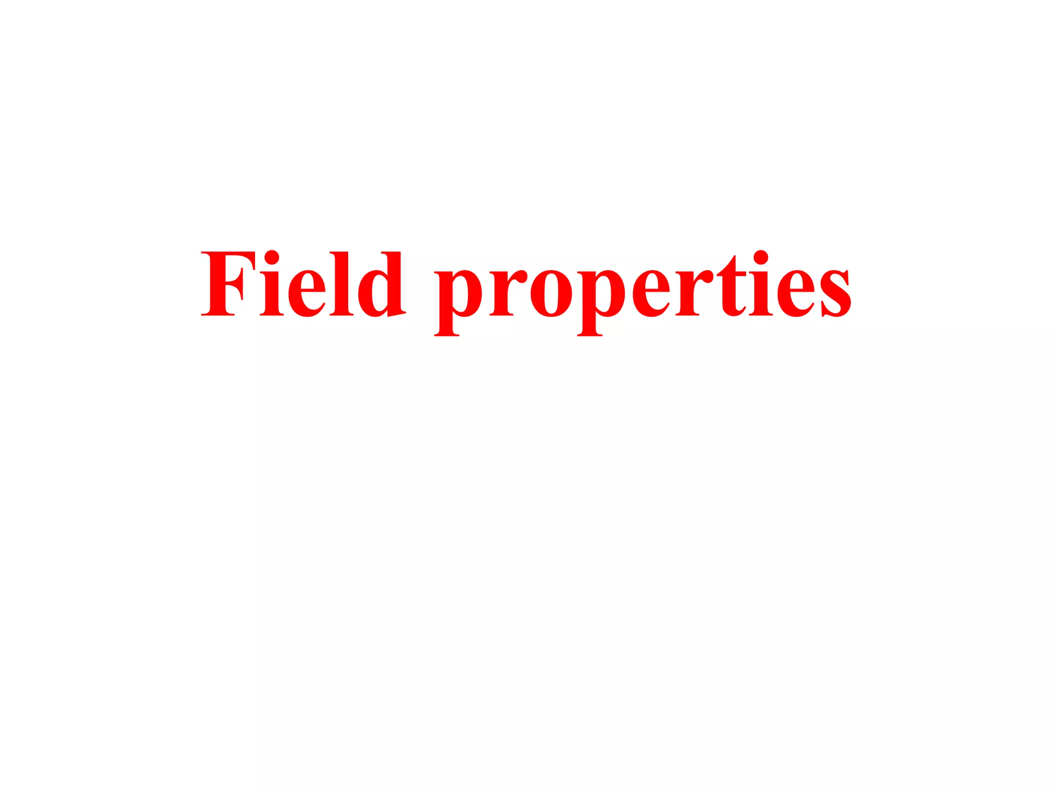 Field properties | PPTX