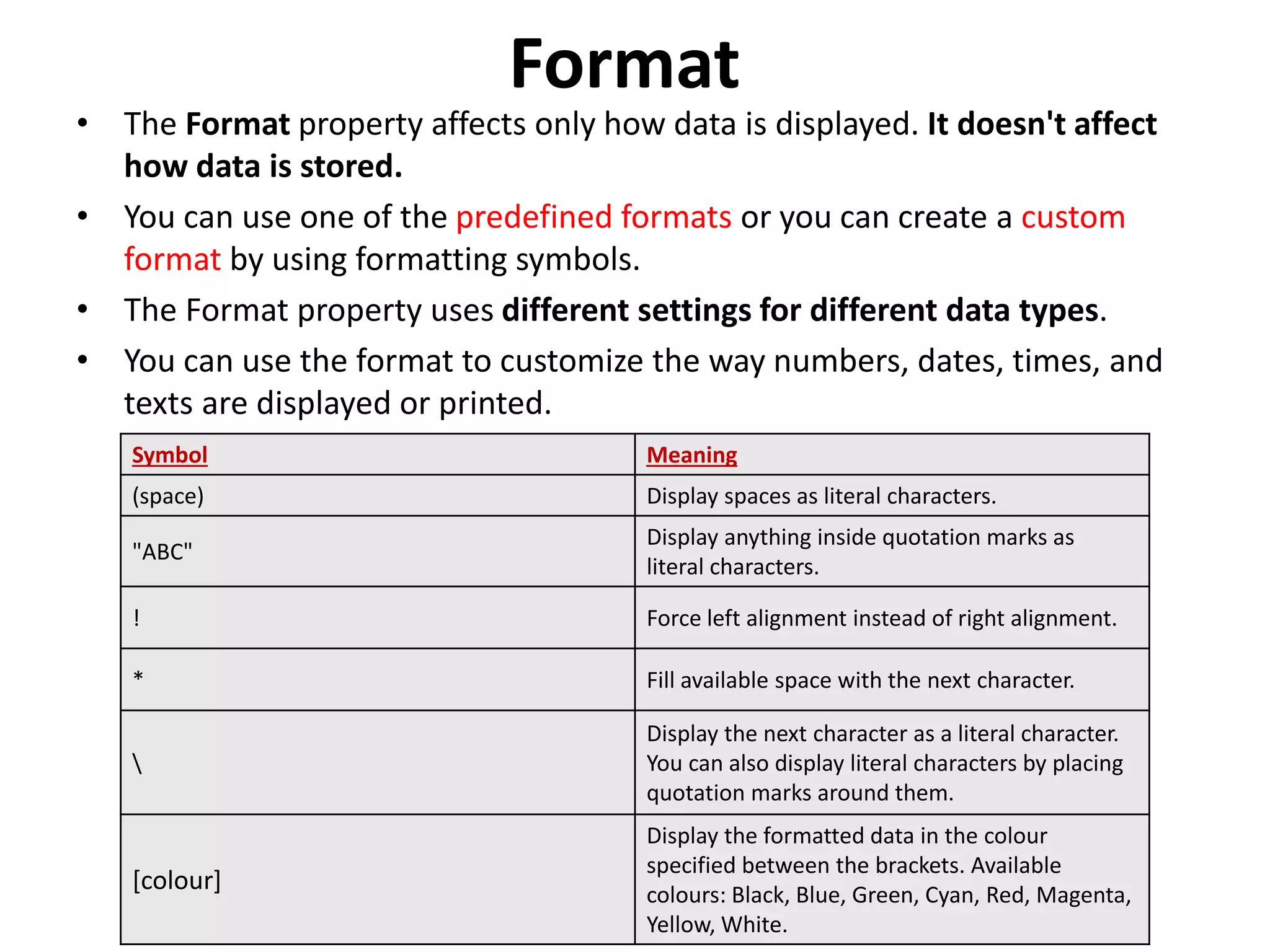 Field properties | PPTX