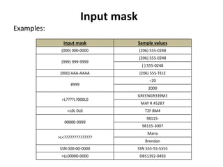 Field properties | PPTX