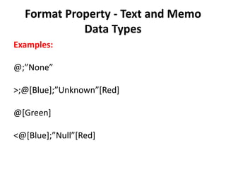 Field properties | PPTX
