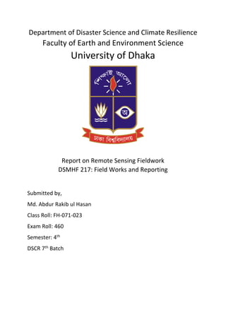 Field Report (Application of Remote Sensing- Land Use Land Cover ...
