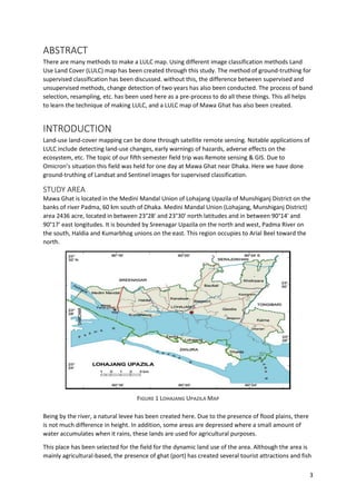 Field Report (Application of Remote Sensing- Land Use Land Cover ...