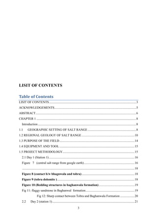 Geological Field report on Salt Range and Hazara Area | PDF
