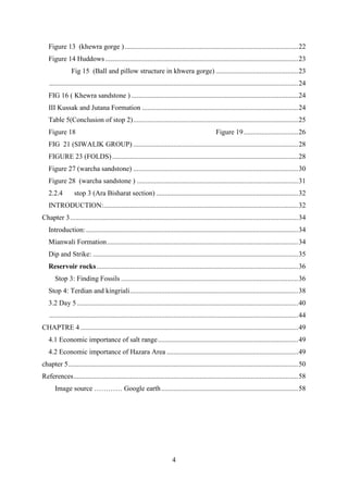 Geological Field report on Salt Range and Hazara Area | PDF