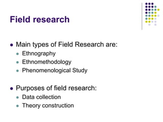 Field research | PPT