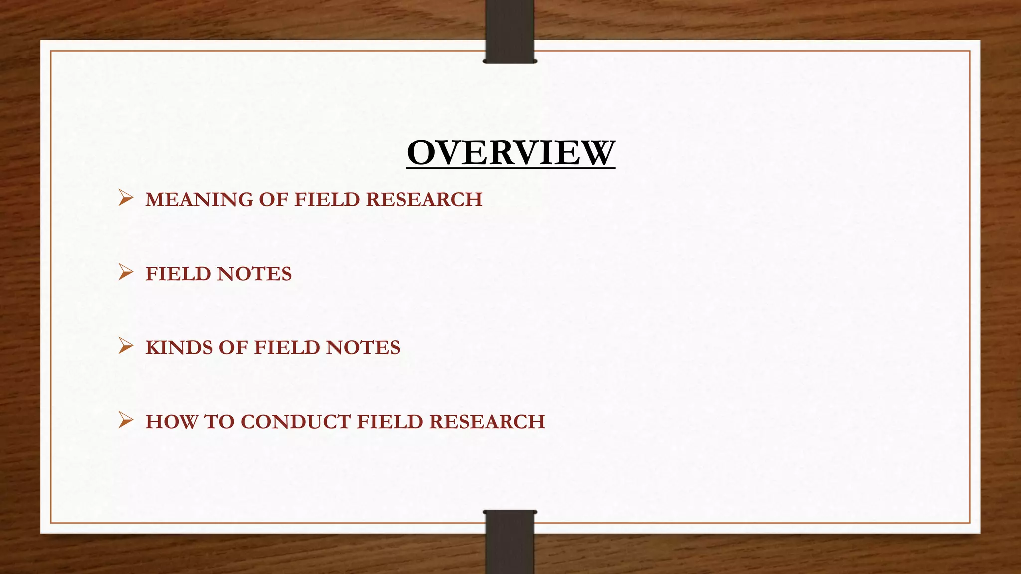 Field research | PPTX