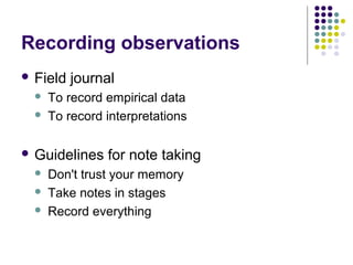 Field research | PPT
