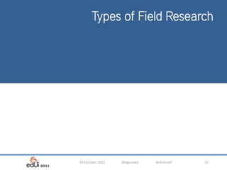 Field Research for User Experience | PPT