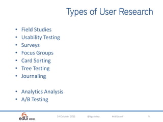 Field Research for User Experience | PPT