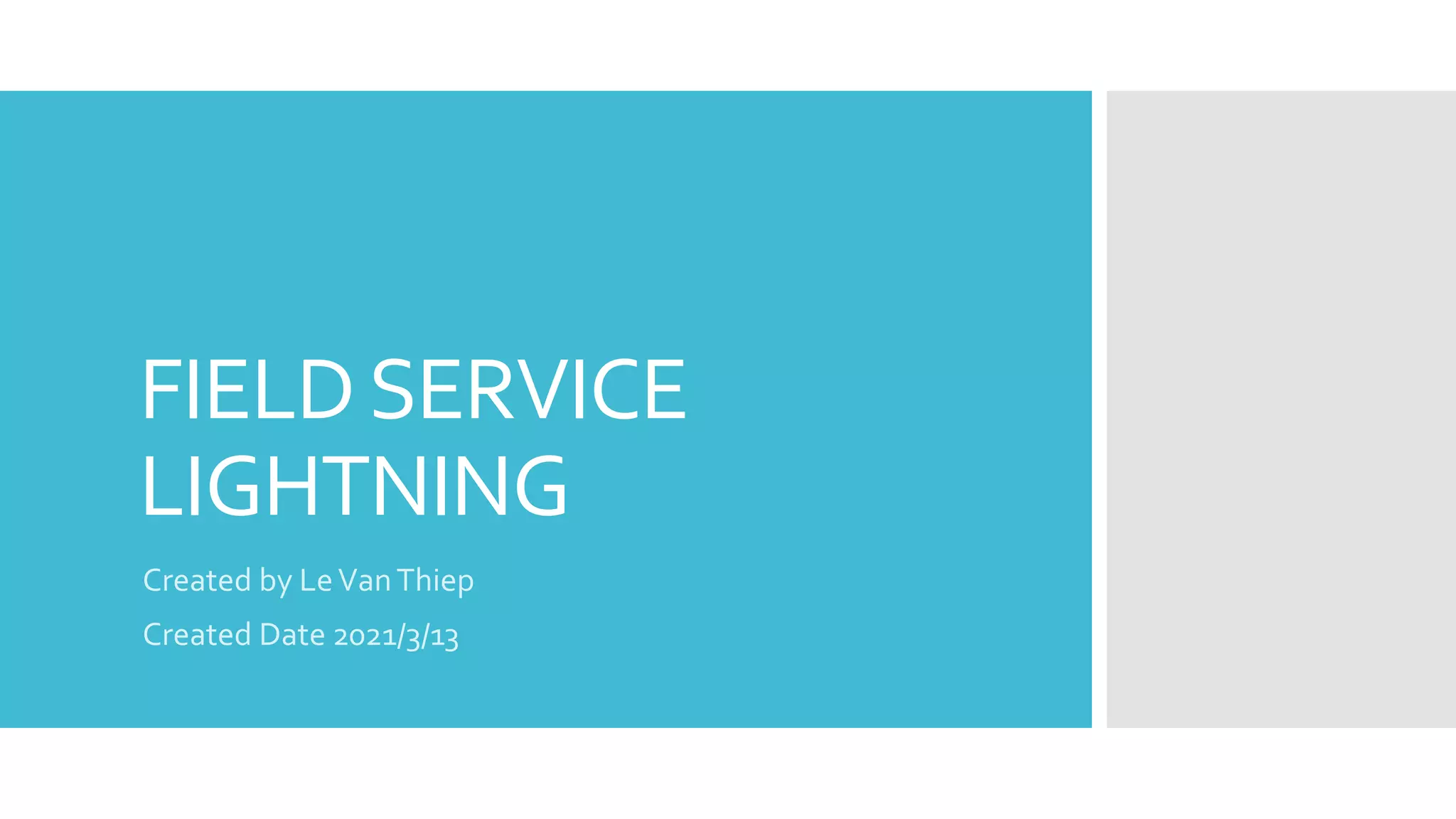 Field service lightning | PPT