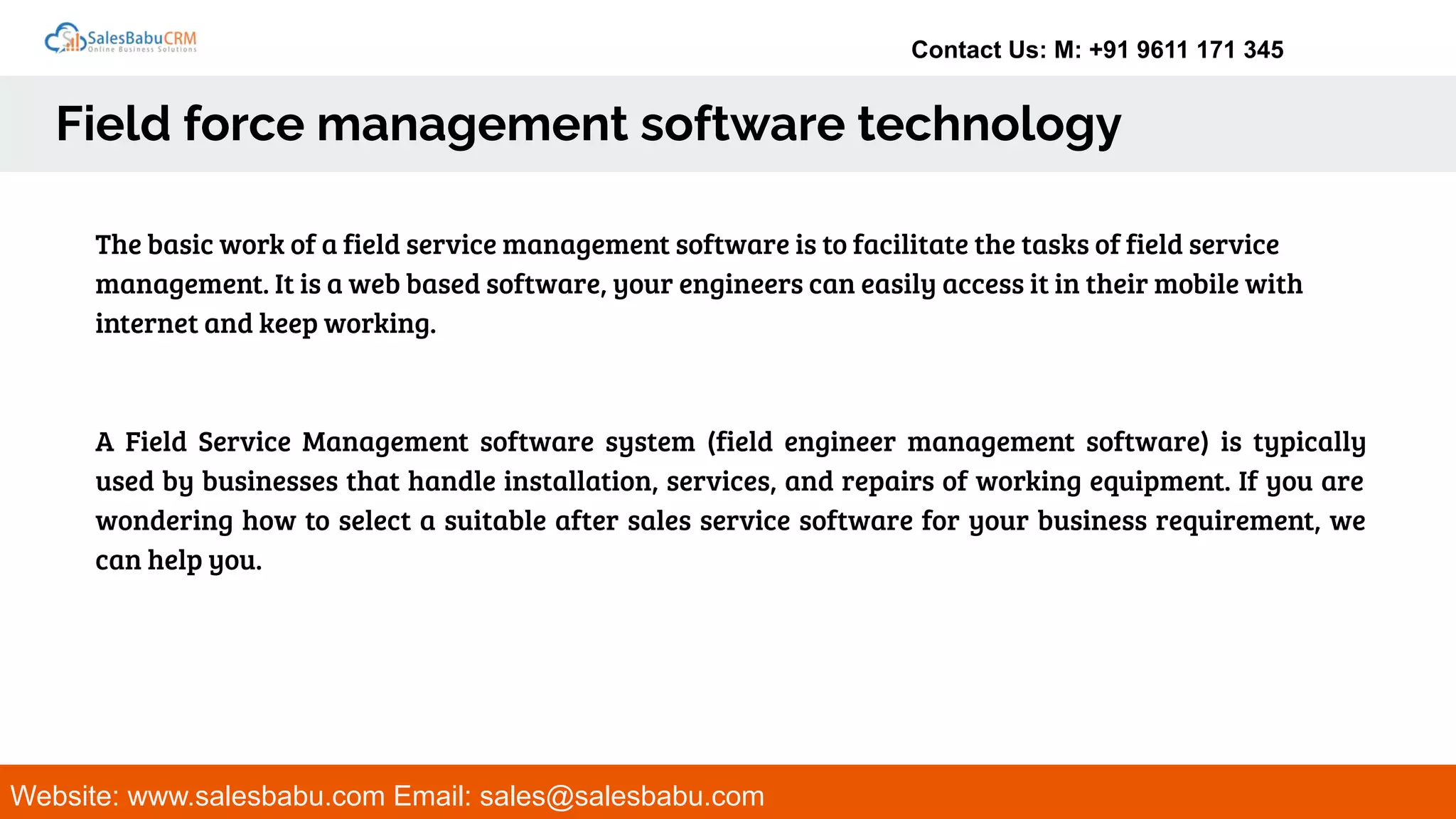 Field service management | PDF
