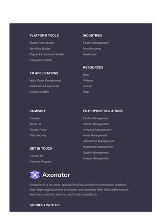 field service management software | Axonator | PDF