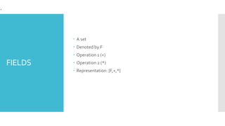Fields in cryptography | PPT