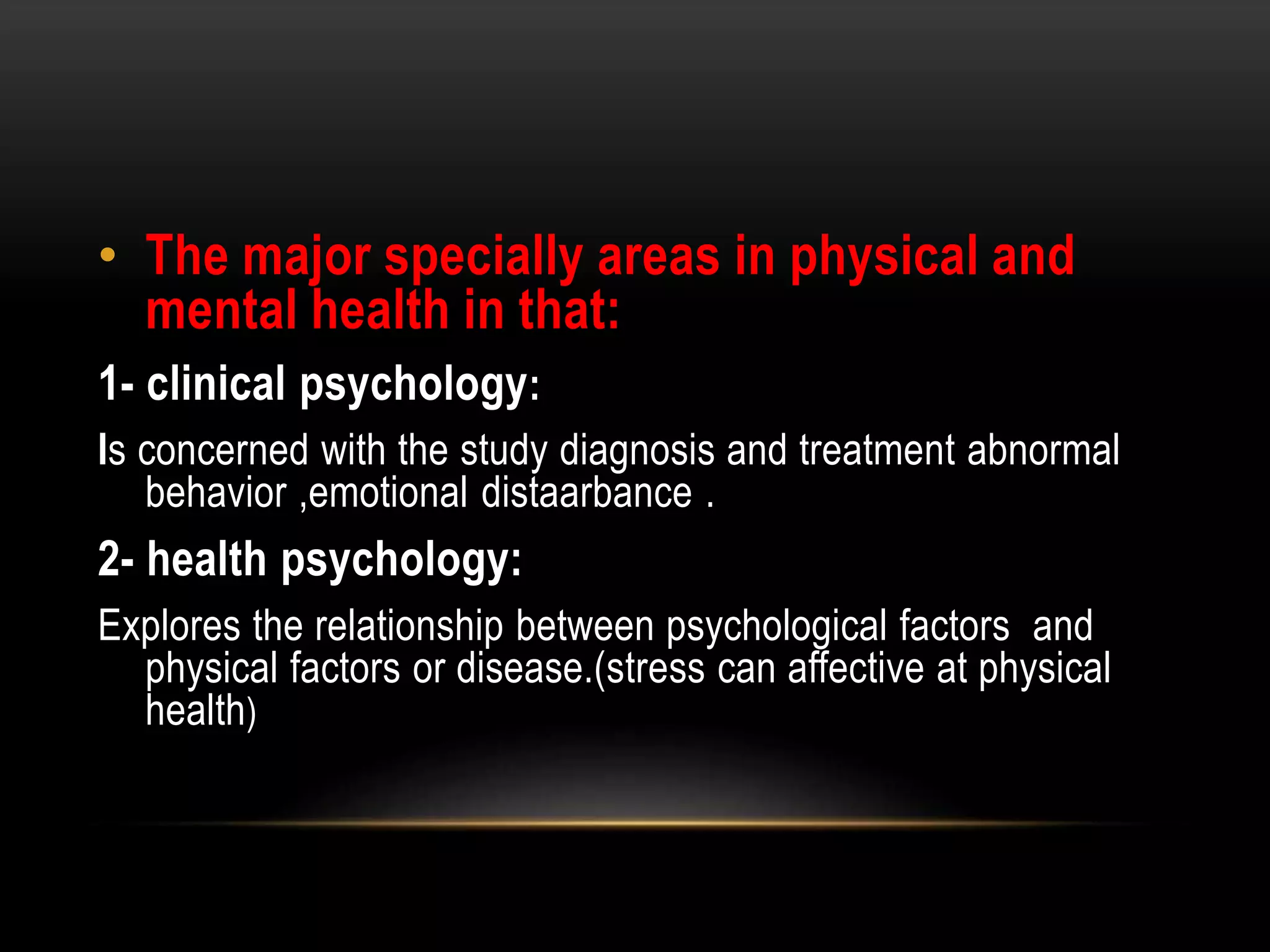 Fields of psychology.pptx | Medical Health