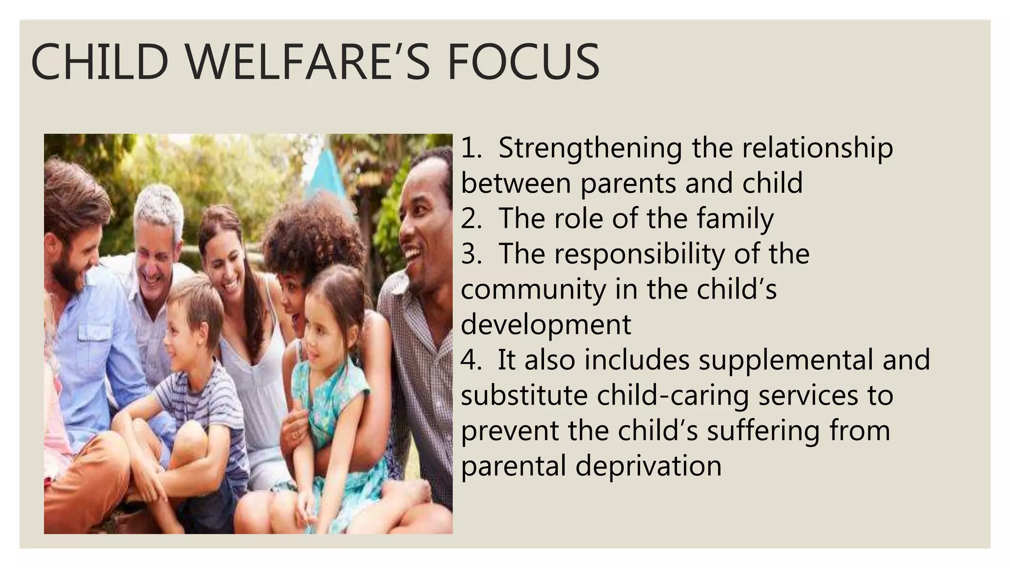 FIELDS OF SOCIAL WORK - CHILD WELFARE.pptx