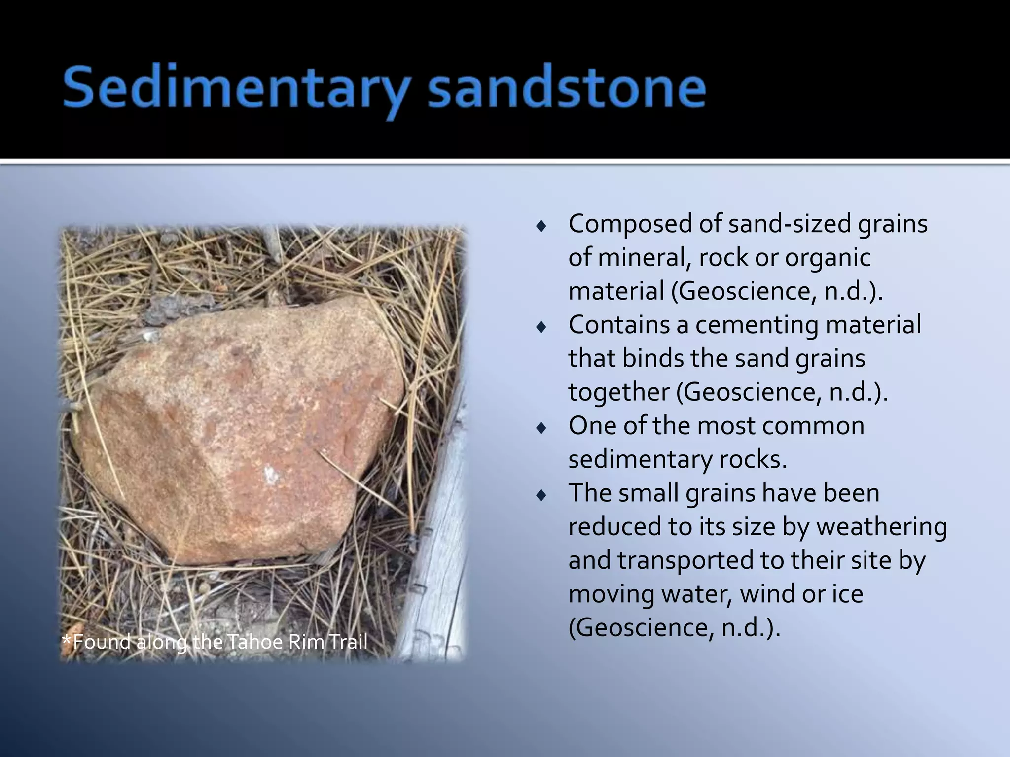 Field study for Geology 103 | PPTX