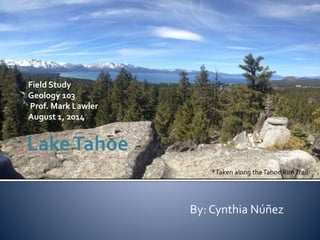 Field study for Geology 103 | PPTX
