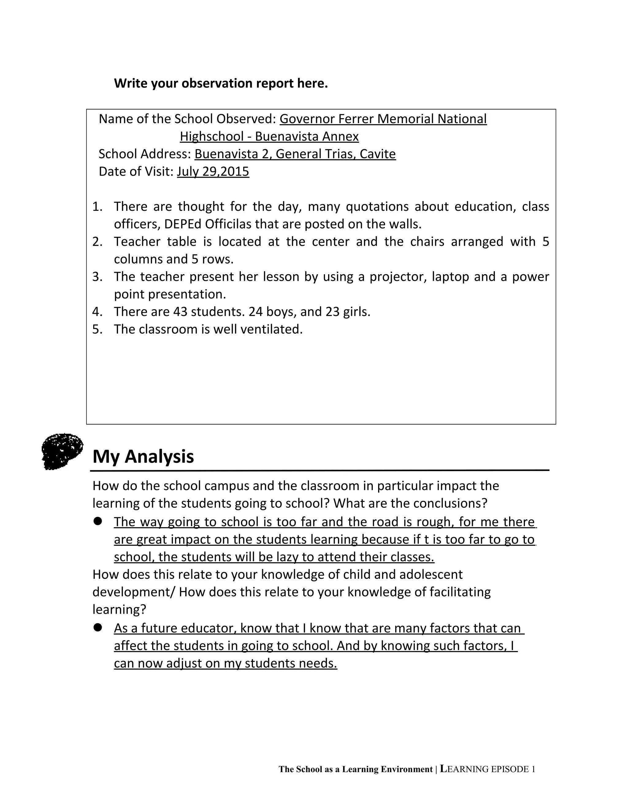 Field study 1 episode 1 | DOC