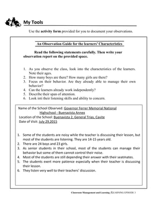 Field study 1 episode 3 | DOC