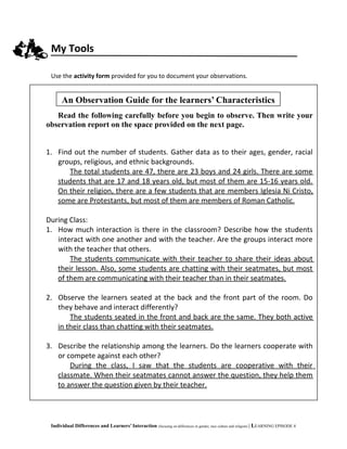 Field study 1 episode 4 | DOC