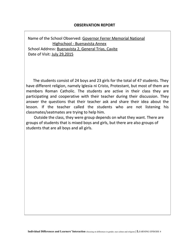 Field study 1 episode 4 | DOC