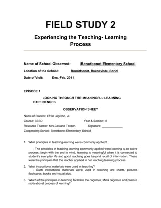 Field study 2 | DOC
