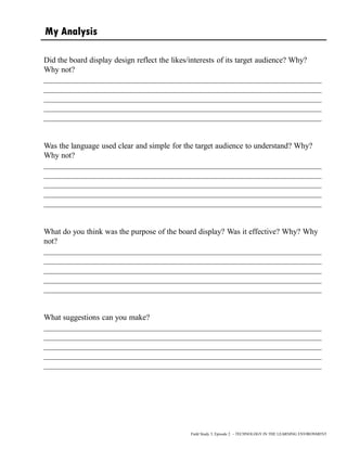 Field study 3 ep2 | PDF