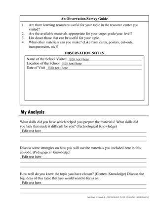 Field study 3 ep4 | PDF | Secondary Education | Education