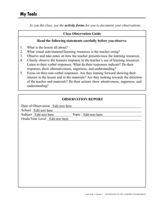 Field study 3 ep5 | PDF