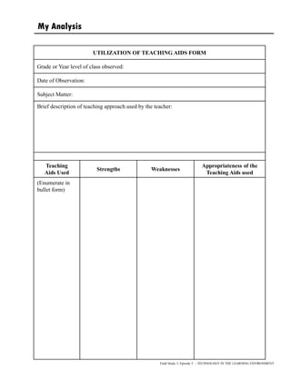 Field study 3 ep5 | PDF