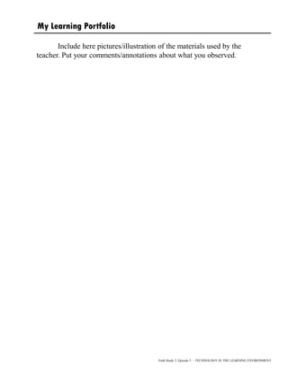 Field study 3 ep5 | PDF