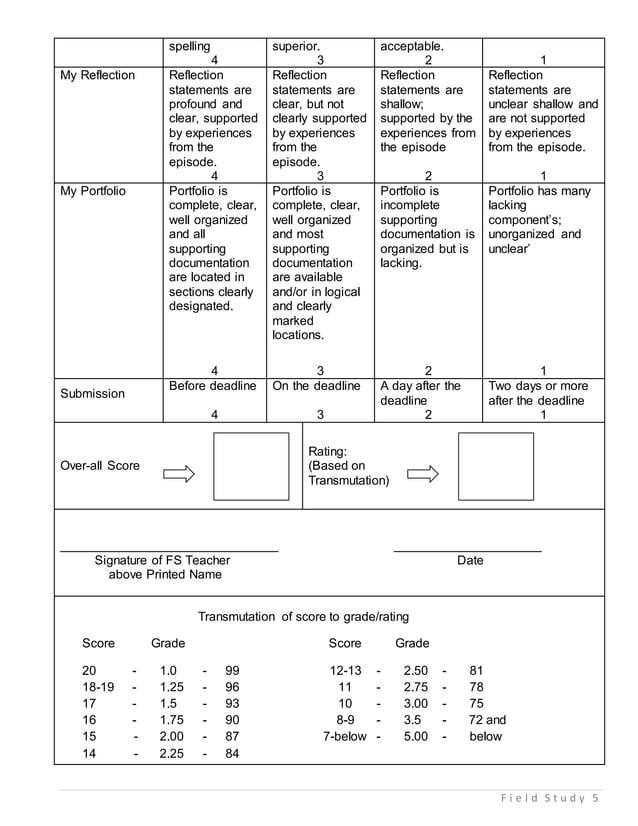 Field study 5 - 1 Format | DOCX