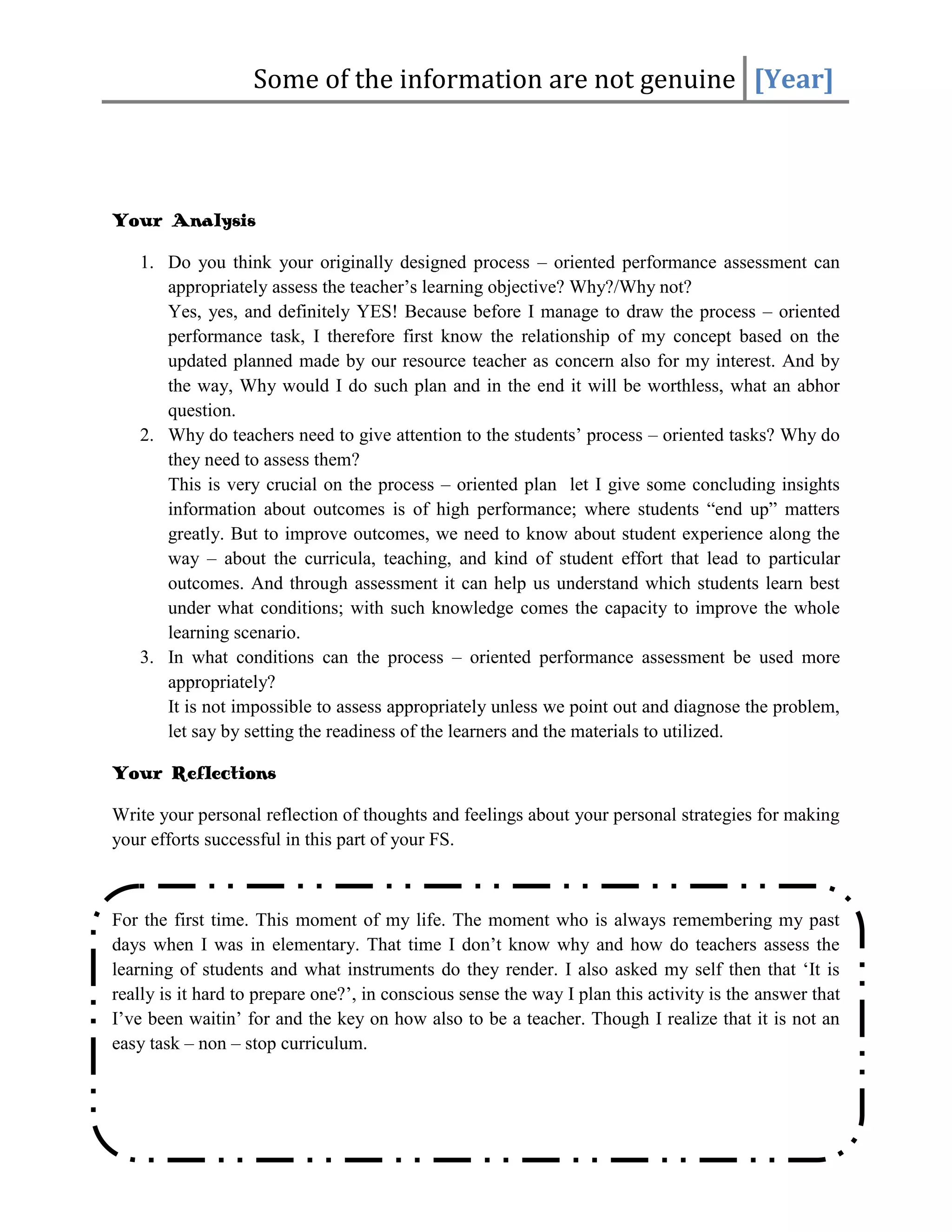 Field study 5 assessment | DOCX