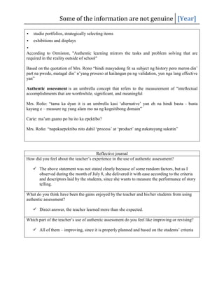 Field study 5 assessment | DOCX