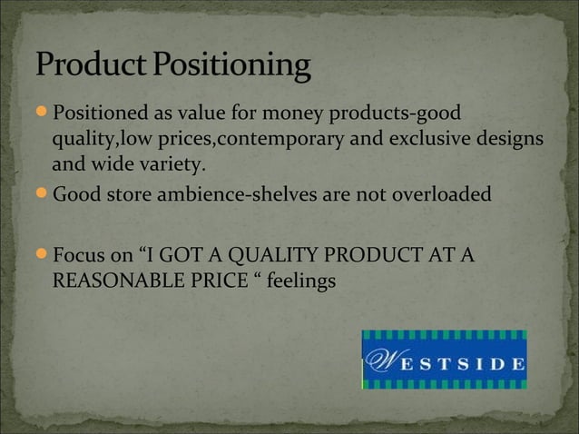 Field study on westside | PPT