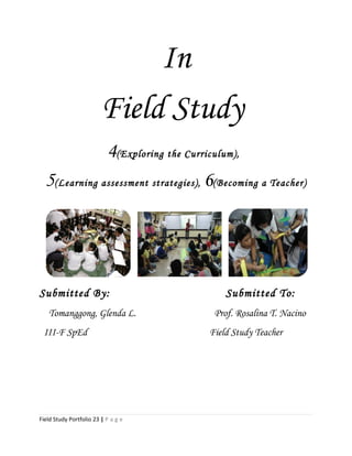 Field study portfolio | DOC | Professional School | Postgraduate Education