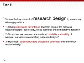 Field study topic5 research design | PPT