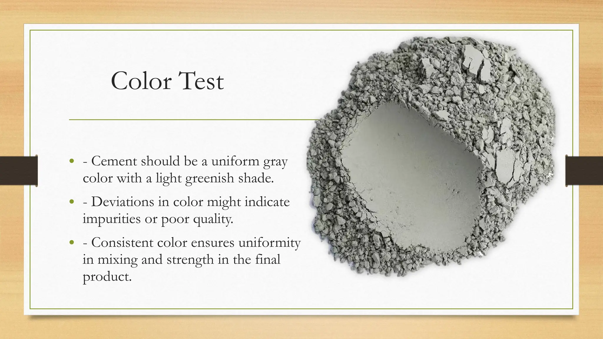 Field tests for cement civil engineering material.pptx