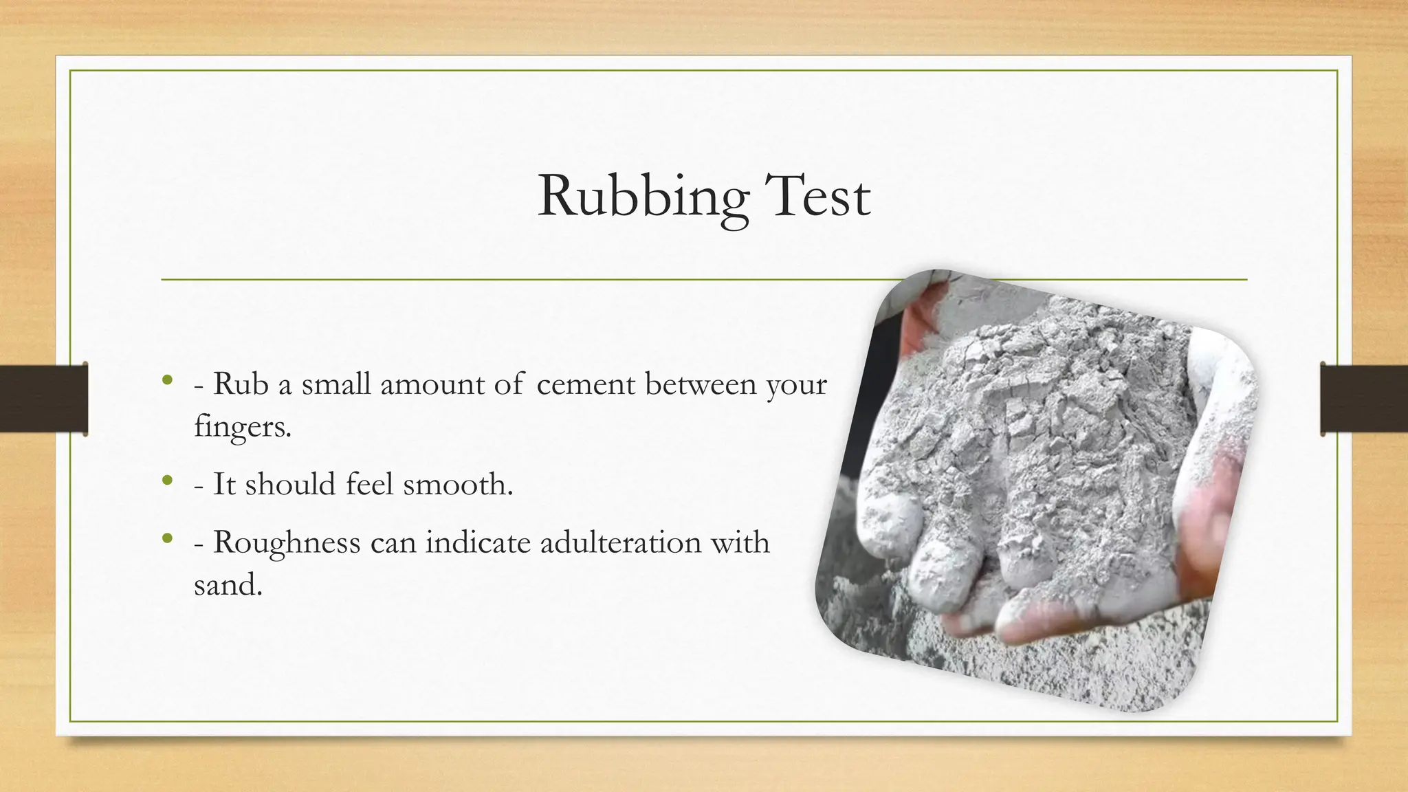 Field tests for cement civil engineering material.pptx